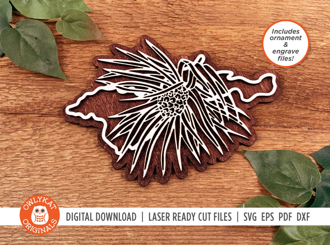 American Samoa Pandanus SVG | Flower SVG | Laser File | American Samoa ...