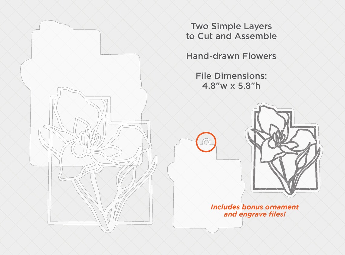 Utah Sego Lily SVG Flower SVG Laser Cut File State SVG - Etsy