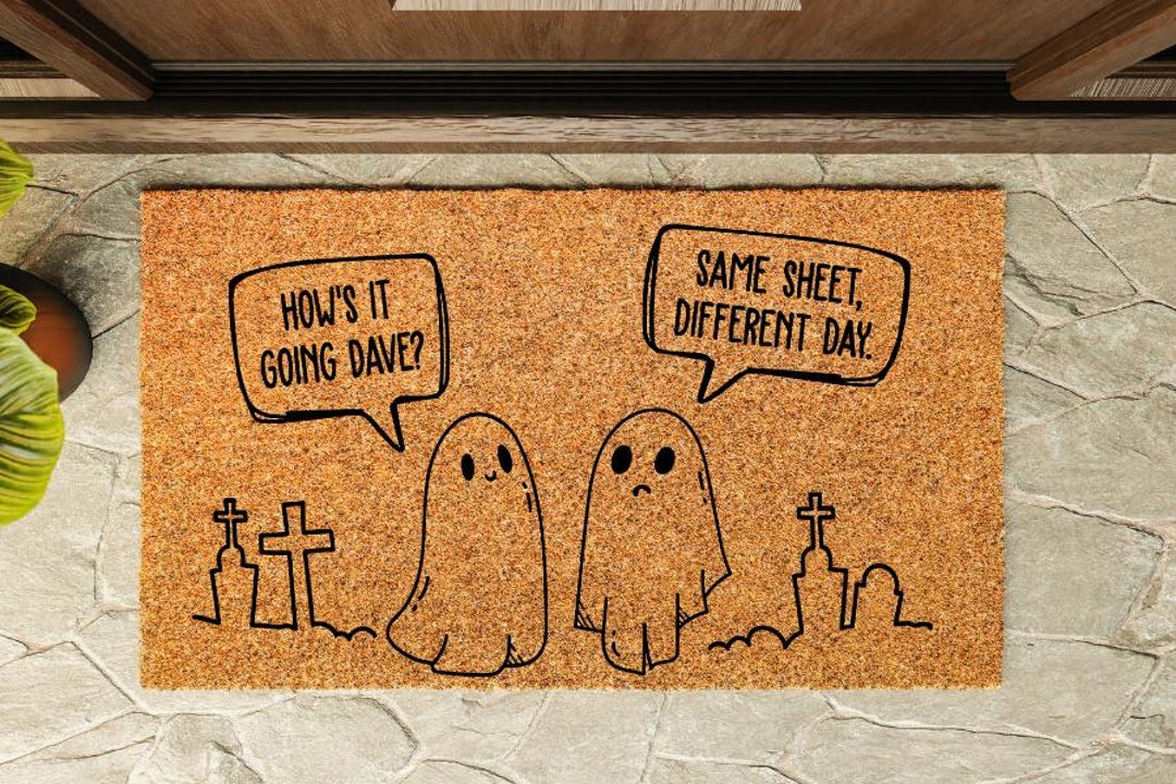 Doormat Ghosts Same Sheet Different Day, Halloween, Funny Doormat ...