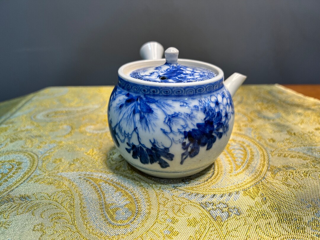 Vintage Antique 19th Century Japanese Kyusu White and Blue - Etsy