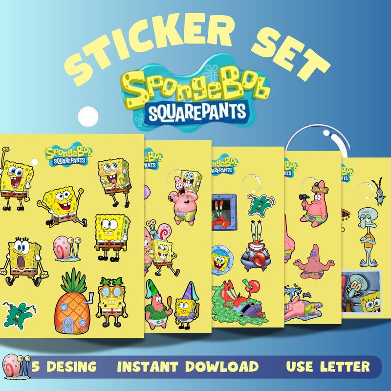 Bob esponja stickers - Etsy México