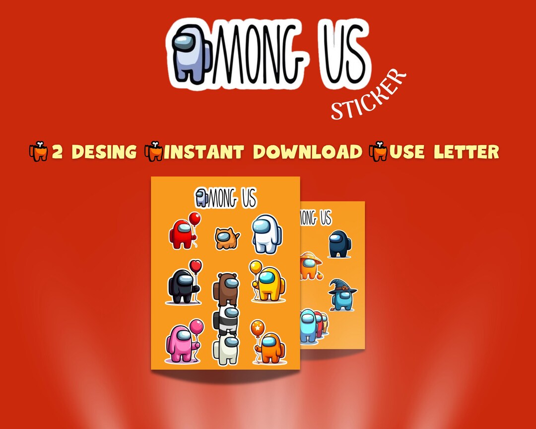 Among Us Inspired Crewmate Stickers Fun & Colorful Space Themed Decals ...