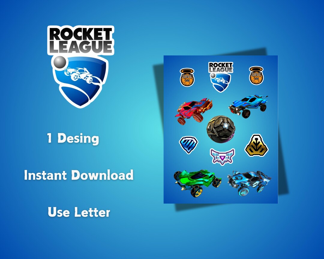 Rocket League-themed Digital Sticker Pack High-speed Car Soccer ...