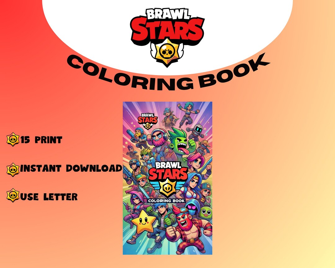 Brawl Stars Coloring Book Part 2 Digital Download Fun & Creative ...
