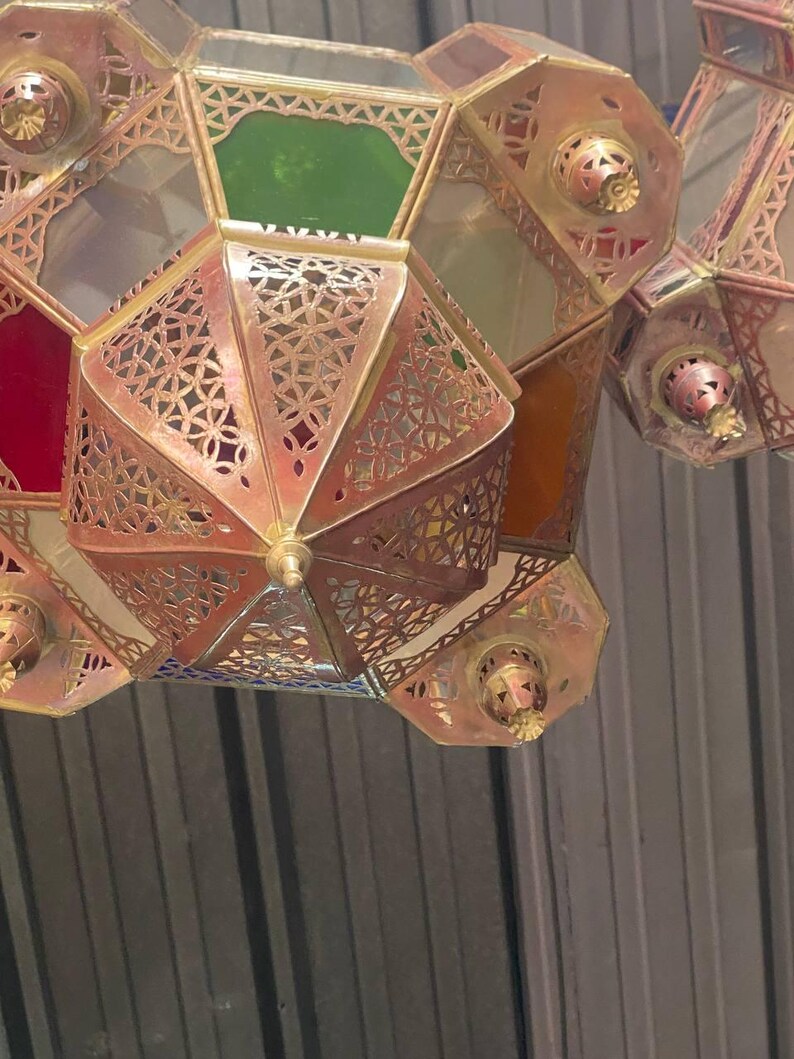 Lovely Moroccan Brass Ceiling Light, Moroccan Lanterns, Pendant Light ...