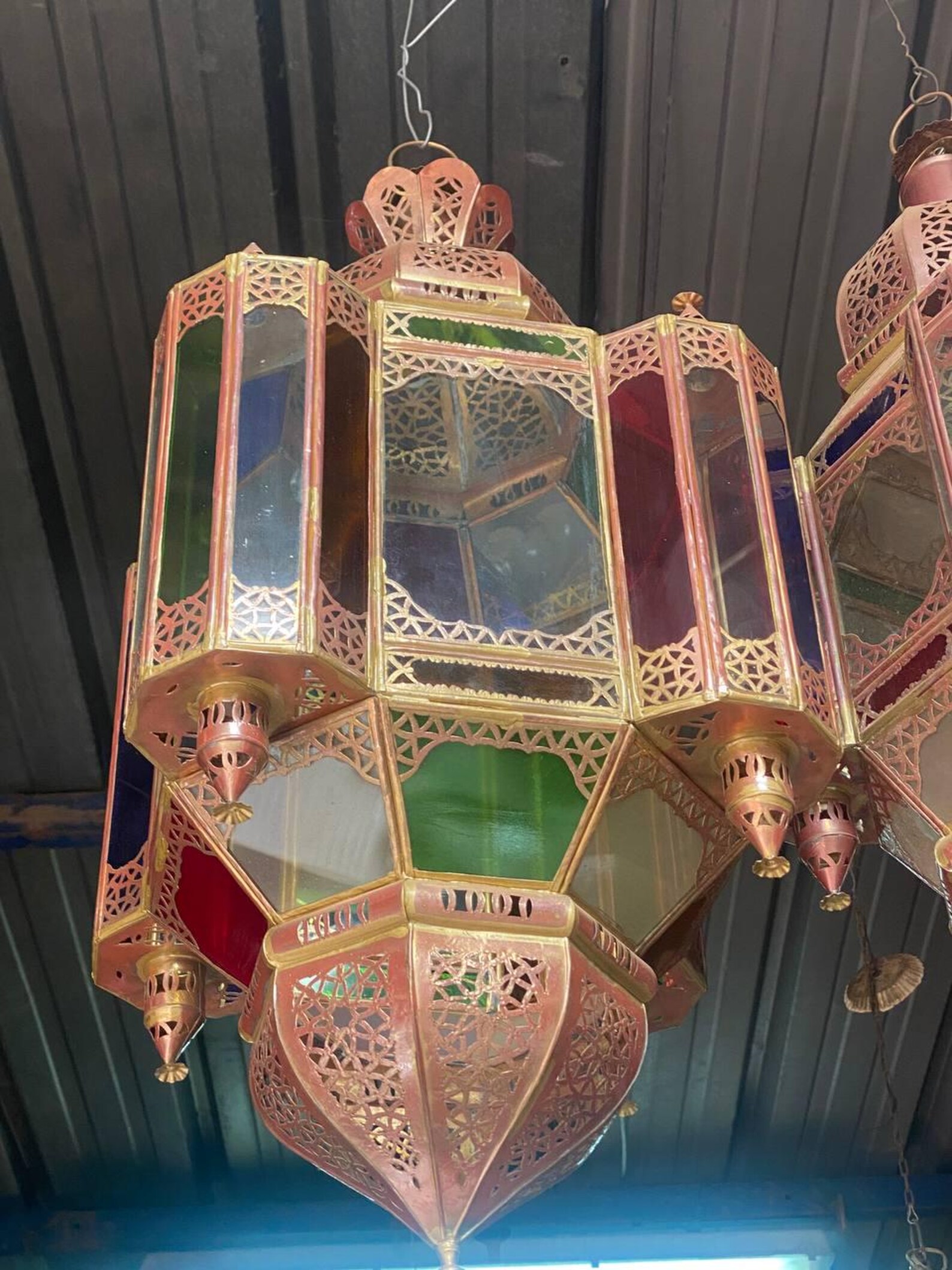 Lovely Moroccan Brass Ceiling Light, Moroccan Lanterns, Pendant Light ...