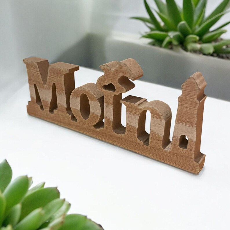 Handmade Wooden Sign 'moin' – North German Charm for Your Home - Etsy