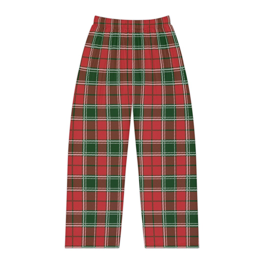 Women's Christmas Plaid Pajama Pants, Red and Green All-over Print Holiday Sleepwear - Etsy