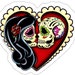 Ashes Sticker - Day of the Dead Lovers - Sugar Skull Kissing Couple ...