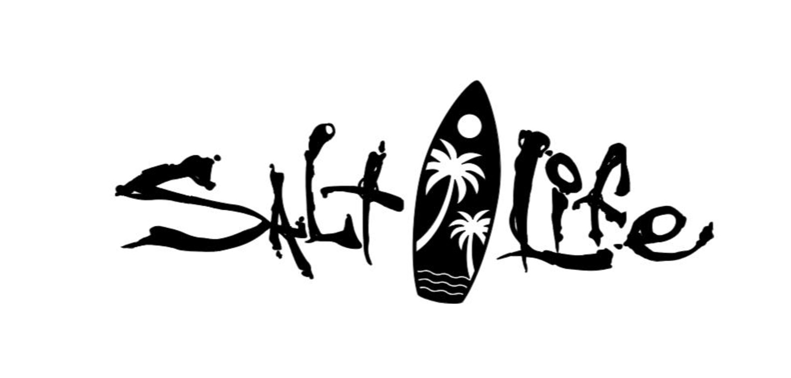 Salt Life W/ Palm Tree Surfboard PNG, SVG, JPEG **digital File** - Etsy