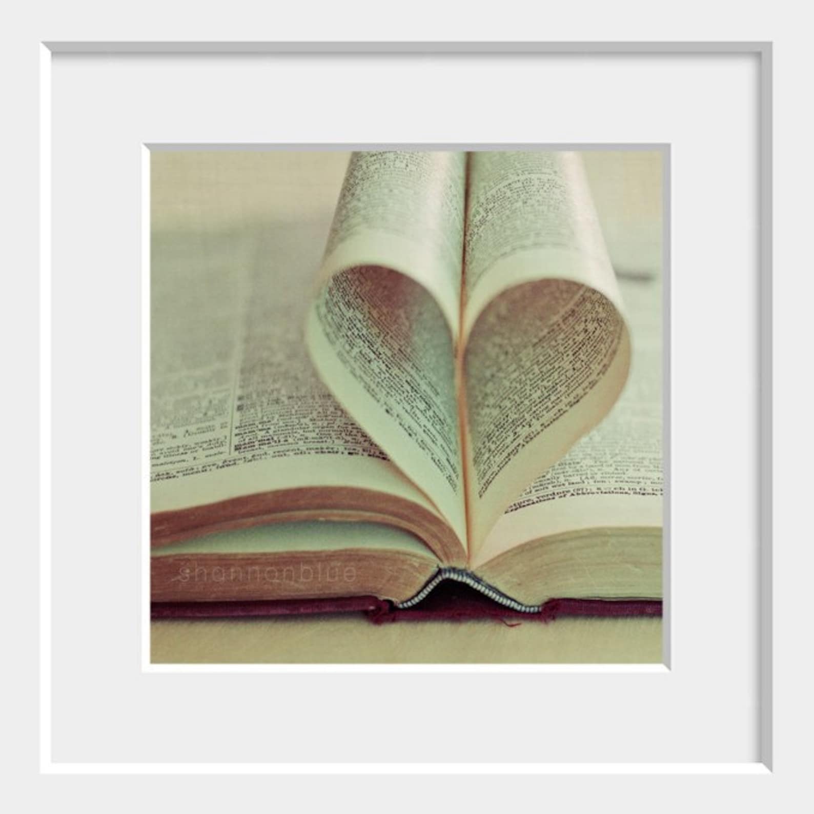 Heart Book Photography / Book Lover, Valentine's Day, Book, Print, Text ...