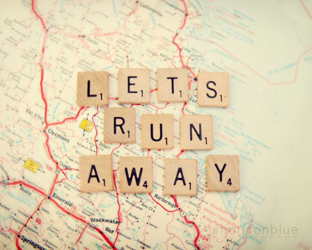 Travel Photography Typography / Map, Wanderlust, Adventure, Escape ...