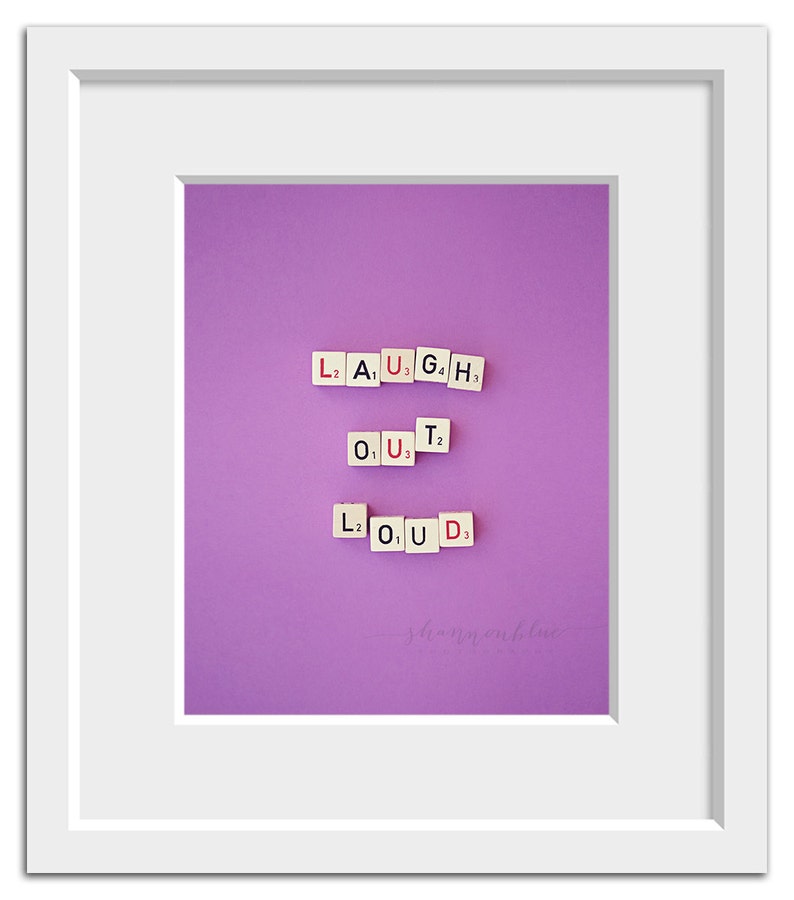 Laugh Out Loud Photograph / LOL, Laughter, Happiness, Typography, Humor ...