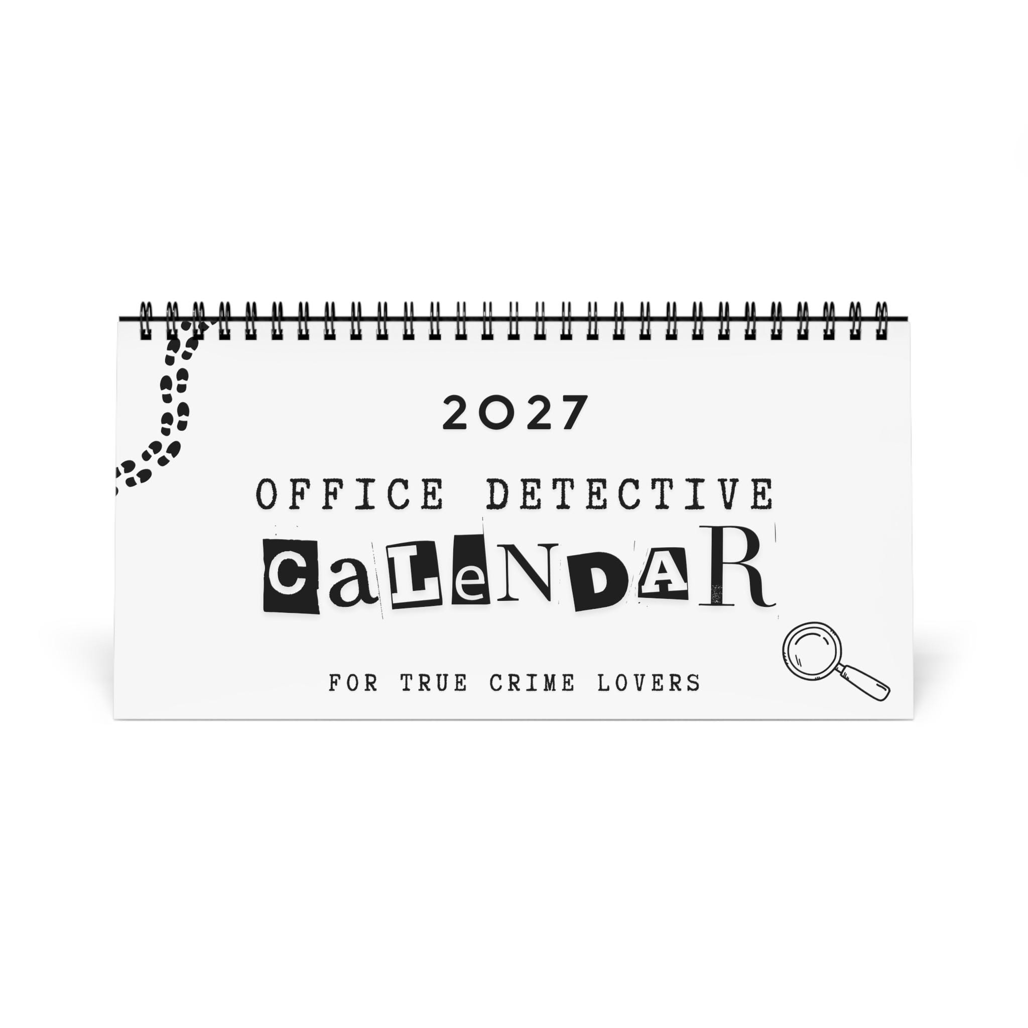 Office Detective Calendar 2027, True Crime Gift, Funny Desk Calendar ...