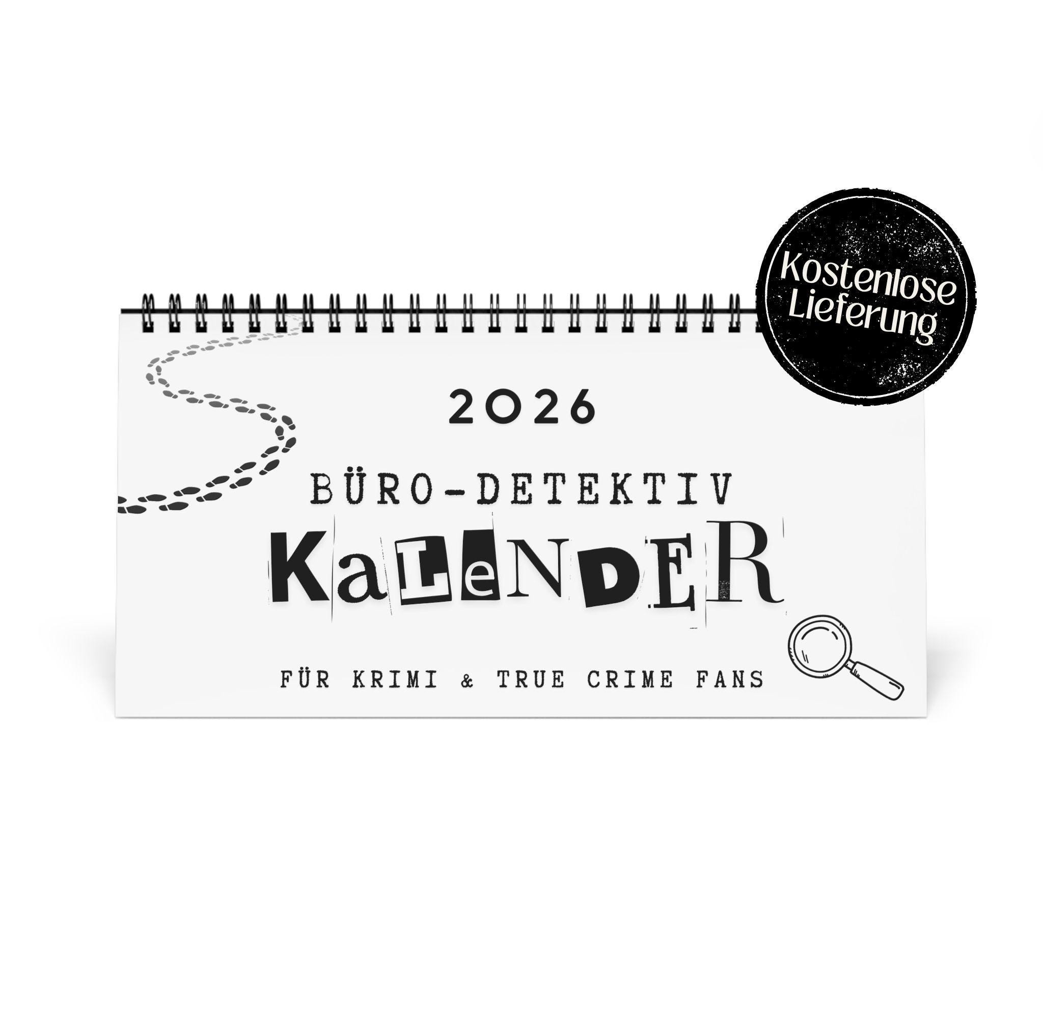 Office Detective Calendar 2026, Doodle Calendar, Desk Calendar for True ...