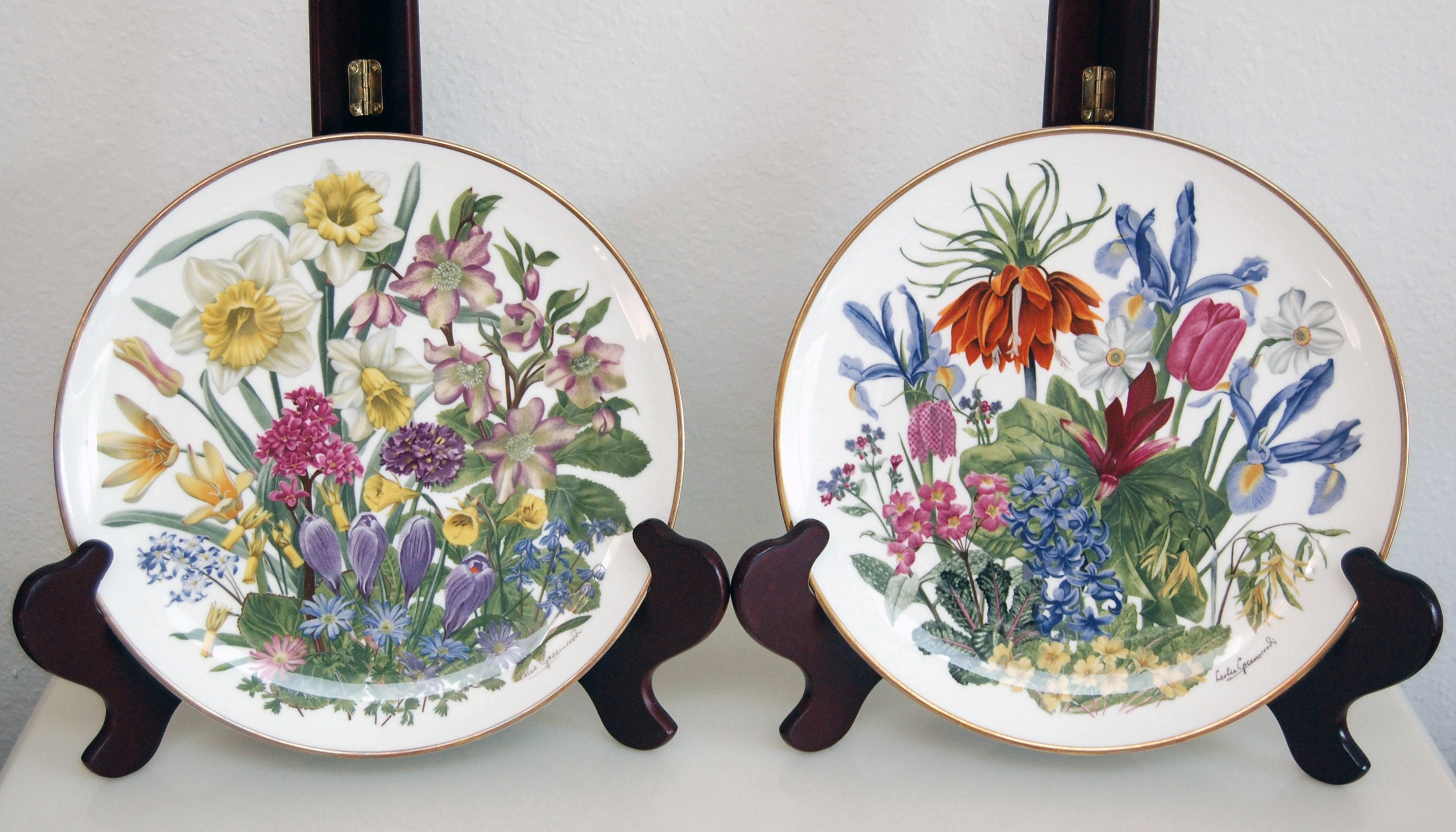 Vintage Flowers of the Month Plate Collection - Complete Set of 12 ...