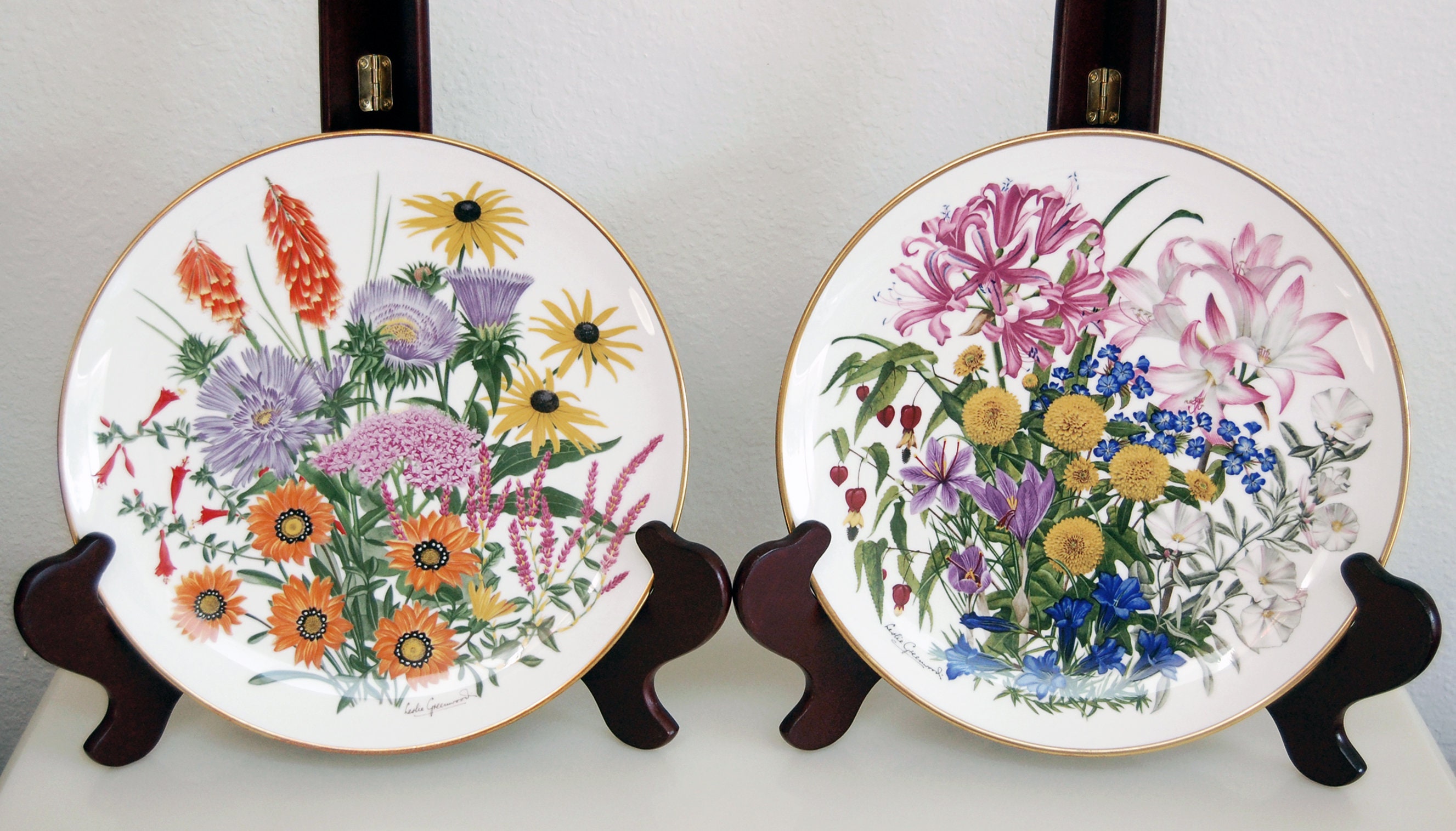 Vintage Flowers of the Month Plate Collection - Complete Set of 12 ...