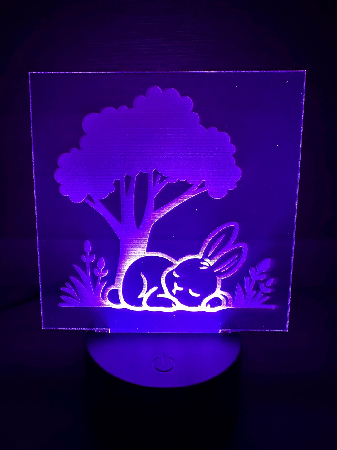 Engraved Acrylic Nightlight With LED Light Base and Remote Control ...