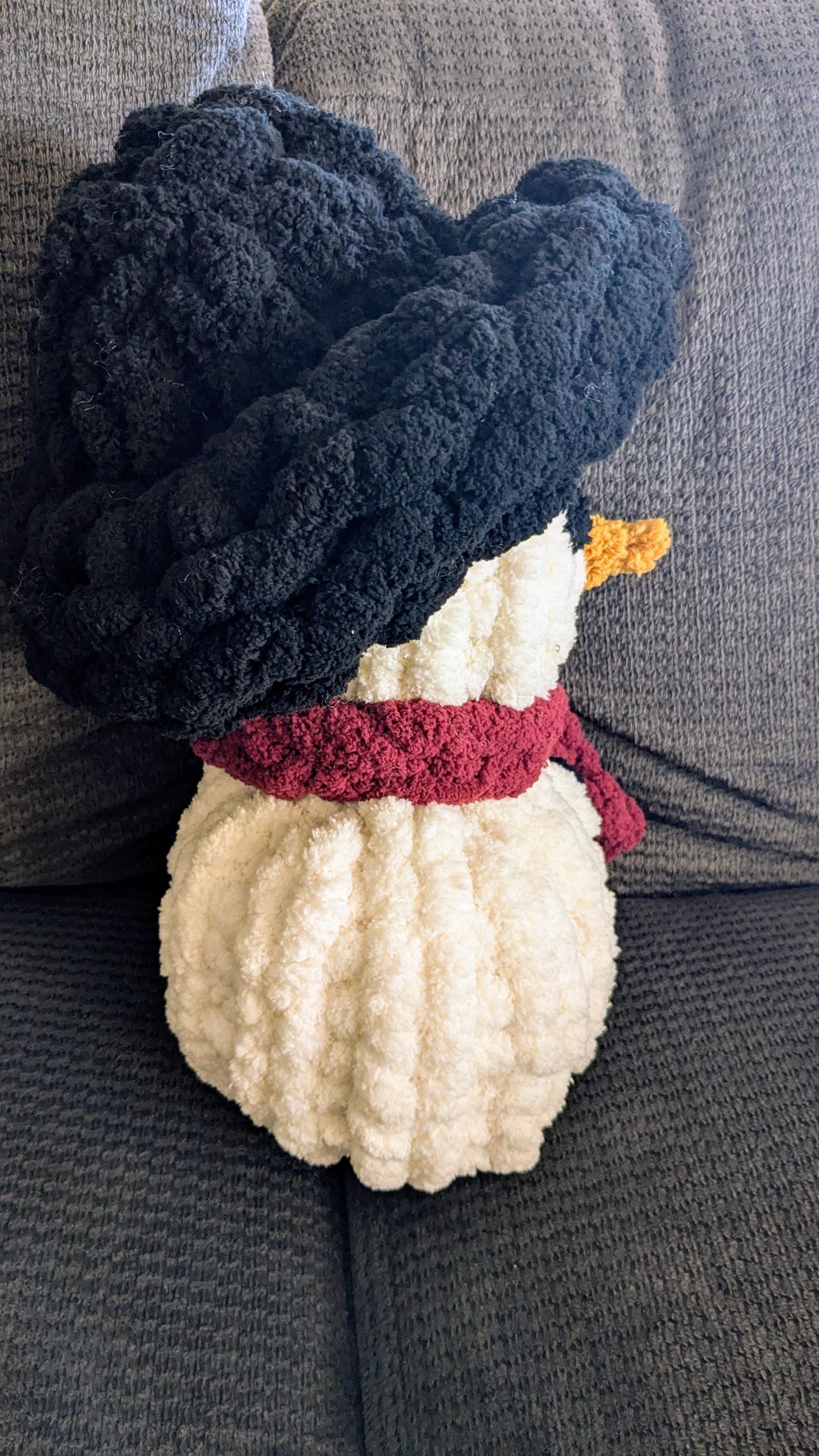 Handmade Chunky Knit Snowmen Pillows - Etsy