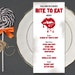 Halloween Dinner Party Menu, Gothic Dinner Menu, Blood Halloween Menu ...