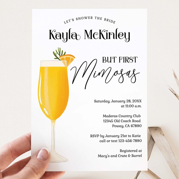 But First Mimosas Shower Invitation - Etsy