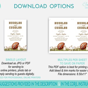 Huddles and Cuddles Football Baby Shower Invitation Template, Baby ...