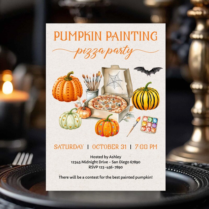 Pumpkin Painting Contest Flyer - Etsy