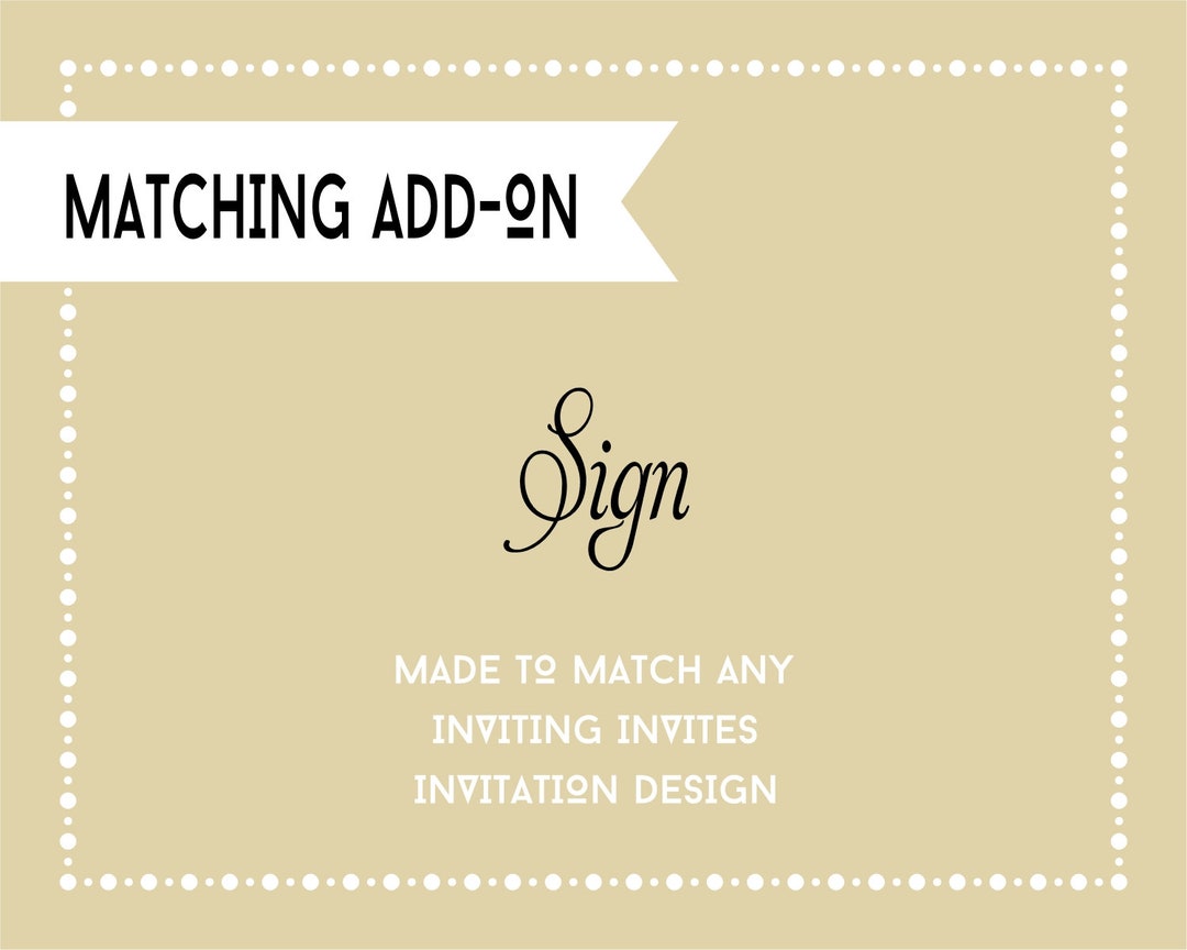 Printable Sign Digital File - Etsy