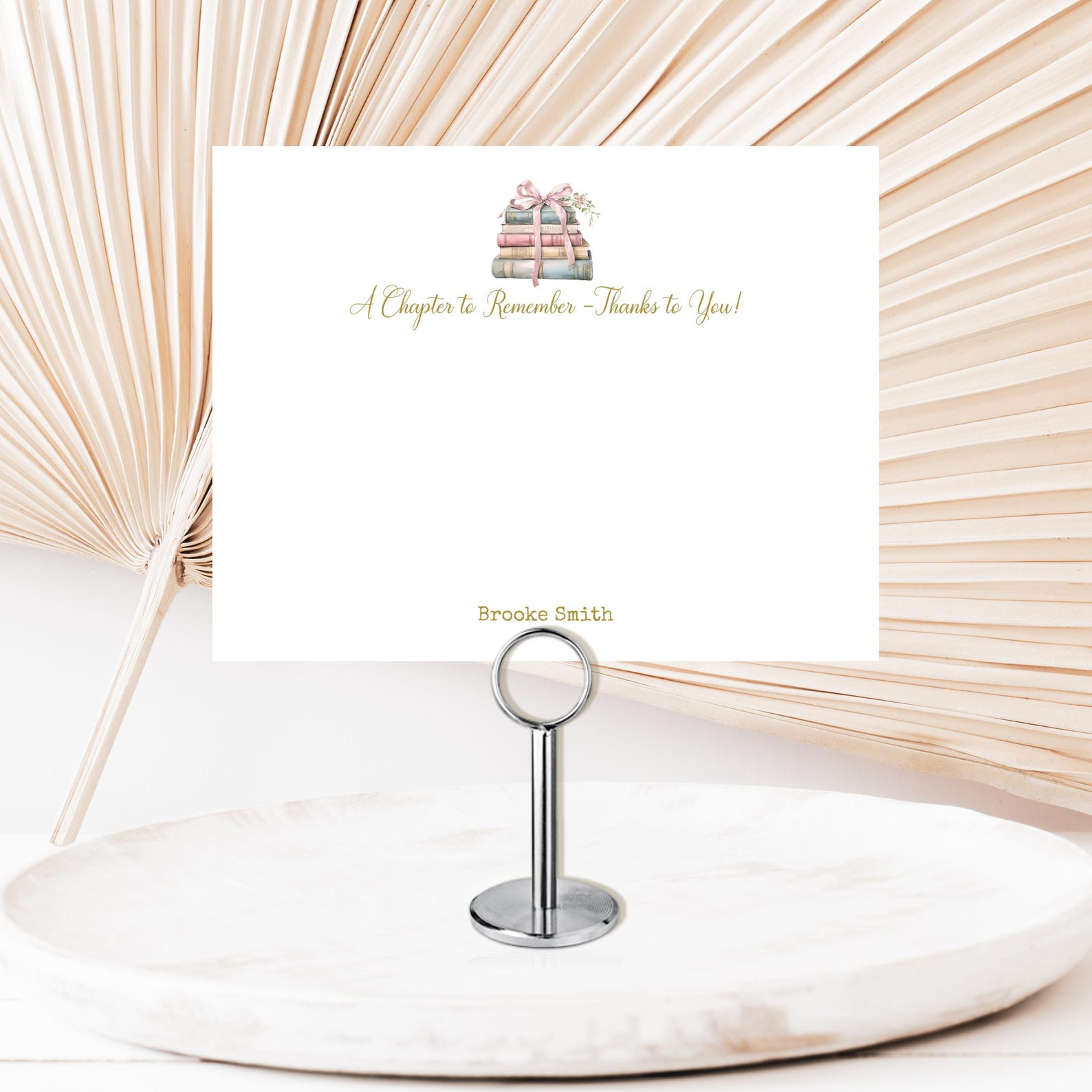 Book Thank You Note Card, Next Chapter Book Themed Birthday Thank You ...