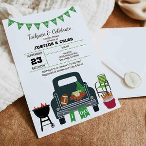 Tailgate and Celebrate Football Party Couples Shower Invitation, Fall ...