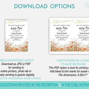 Kick off Party Couples Shower Invitation Tailgate Celebrate Autumn Fall ...