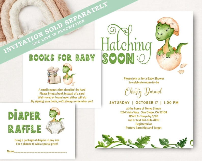 Dinosaur Baby Shower Welcome Sign Hatching Soon 18x24 - Etsy