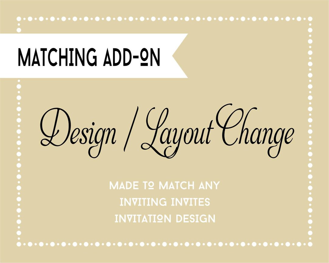 Design / Layout Change Request - Printable Digital File - Etsy