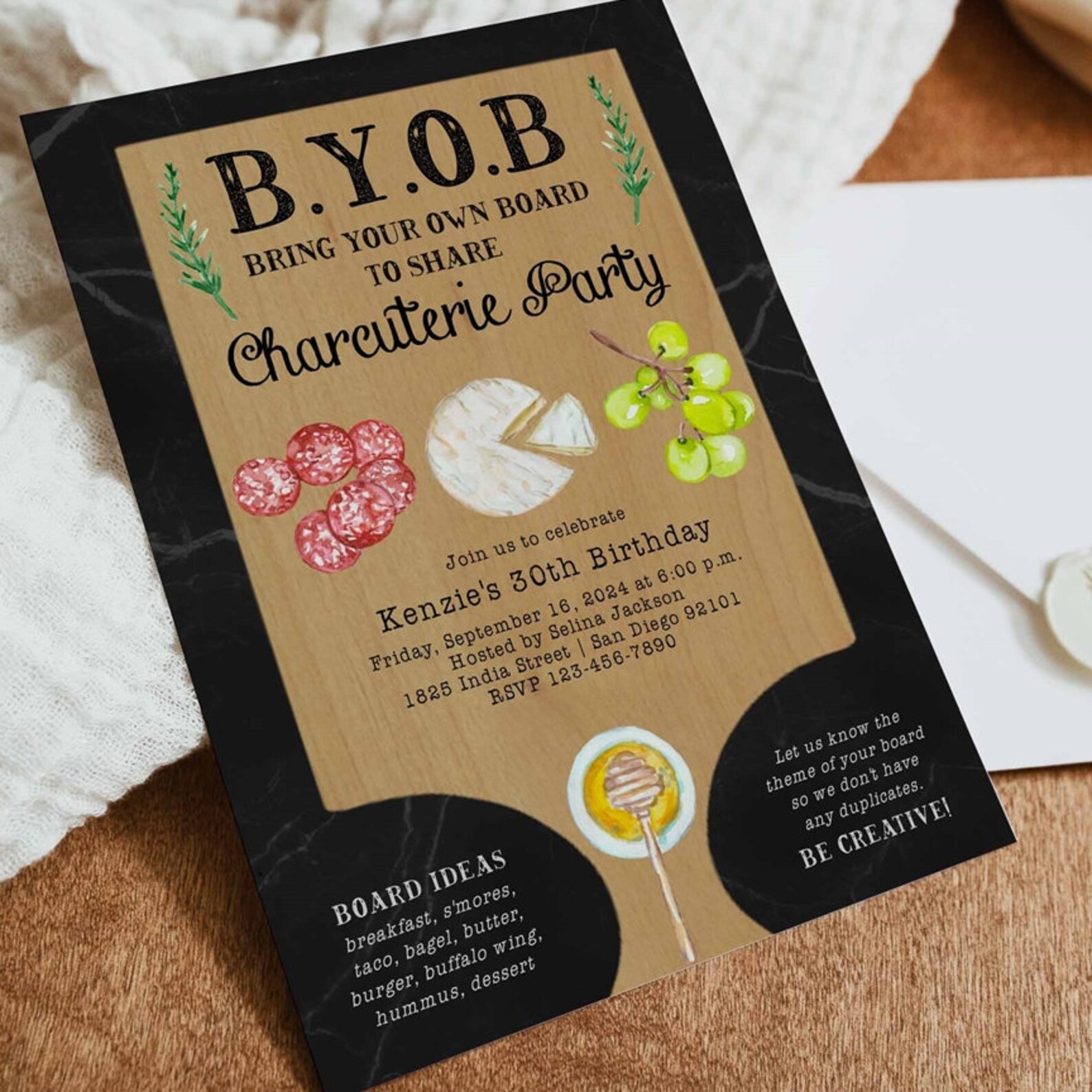 Charcuterie Board Party Invitation, Birthday Party, Holiday Party ...