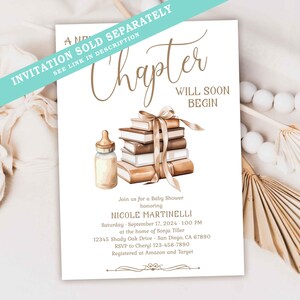 A New Chapter Will Soon Begin Book Themed Baby Shower Welcome Sign ...