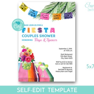 Fiesta Couples Shower, Fiesta Bridal Shower Invitation, Mexican Themed ...