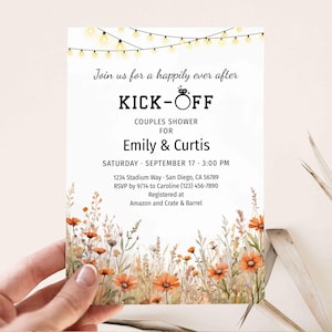 Kick off Party Couples Shower Invitation Tailgate Celebrate Autumn Fall ...