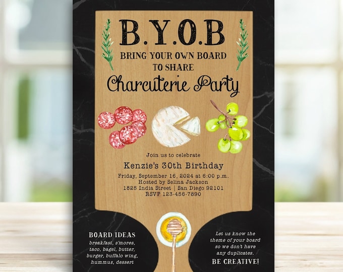 Charcuterie Board Party Invitation, Birthday Party, Holiday Party ...