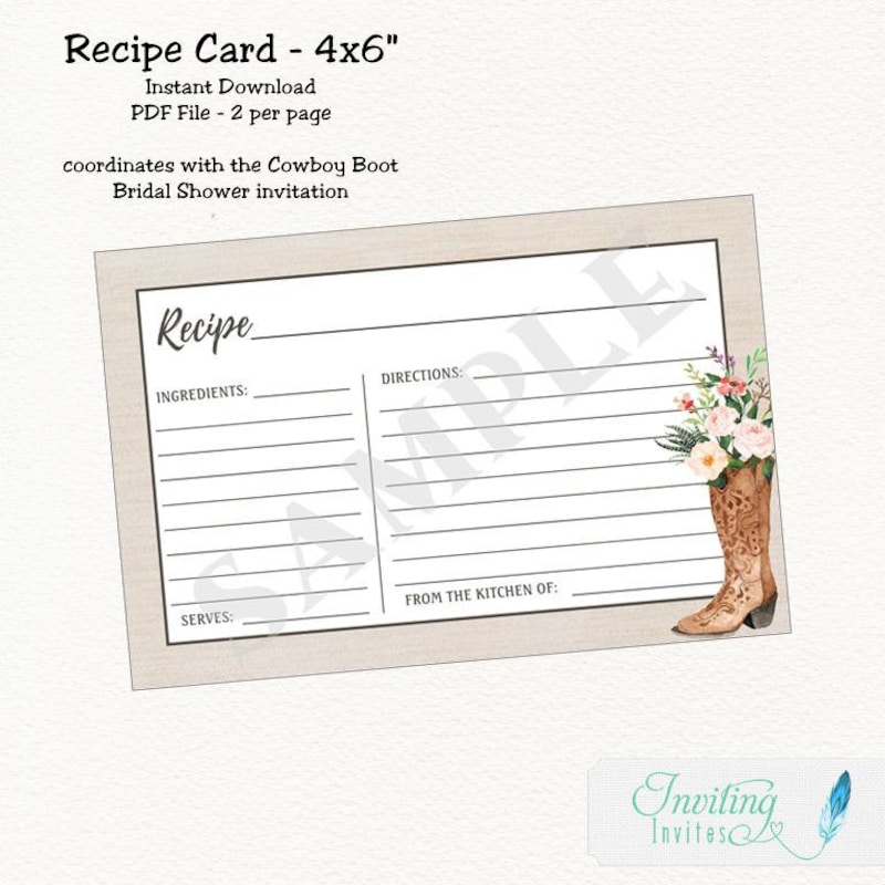 Rustic Recipe Cards - Etsy