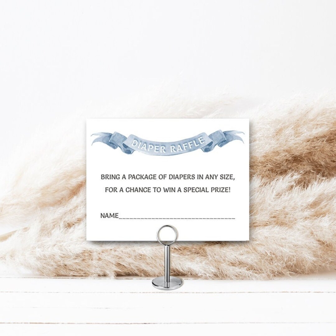 Diaper Raffle Insert Card Template, Diaper Raffle Baby Shower Game ...