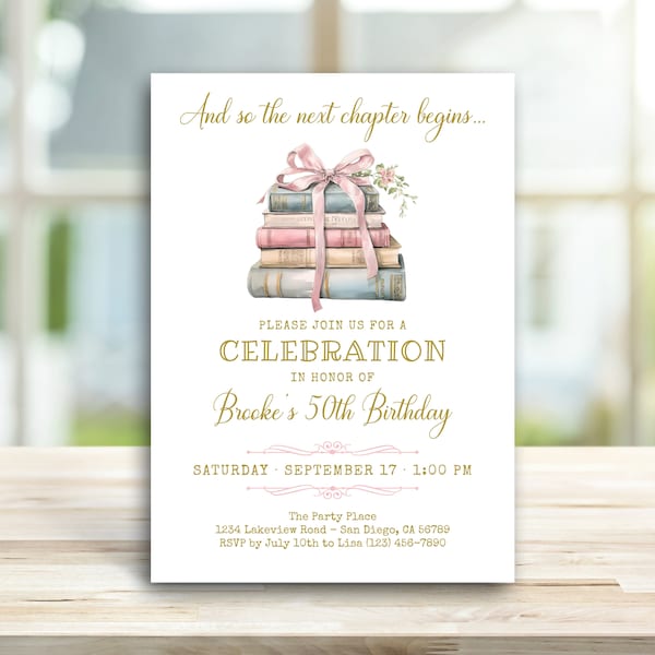 Book Invitation - Etsy