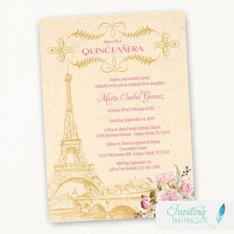 Quinceañera Invitations - Etsy
