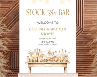Welcome Sign - Stock the Bar Couples Shower - Etsy