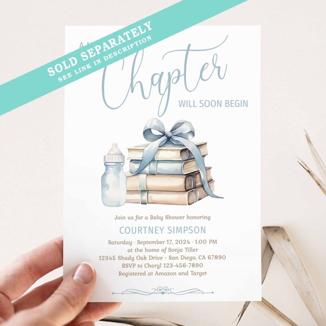 A New Chapter Will Soon Begin Book Themed Baby Shower Welcome Sign ...