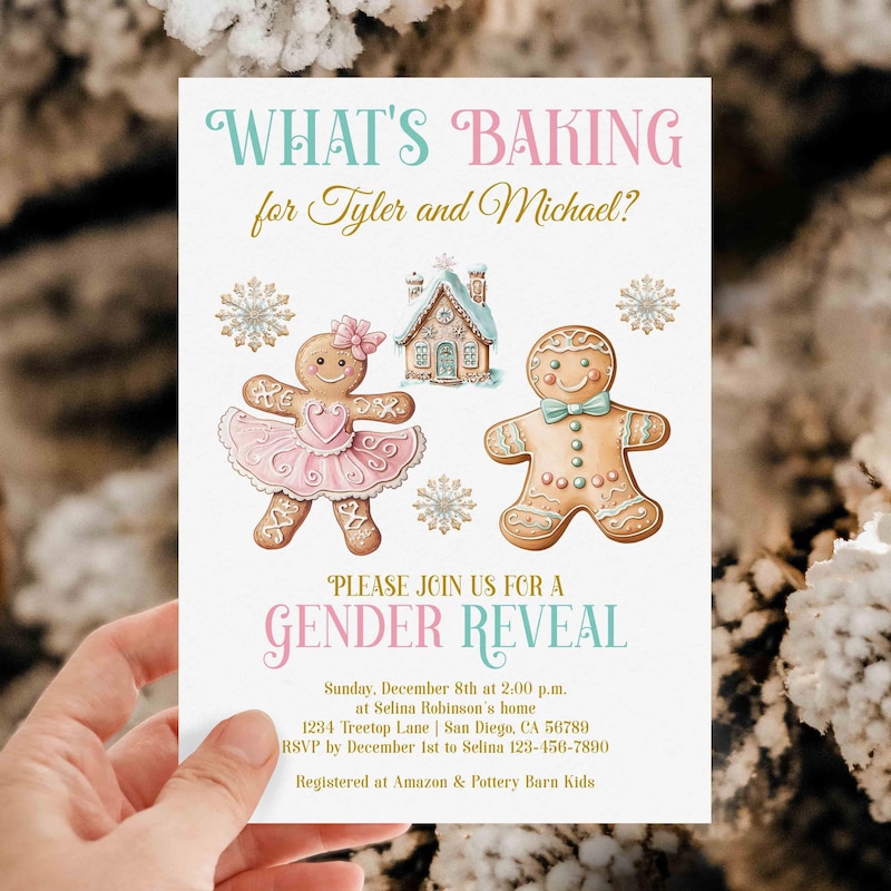 Gingerbread Gender Reveal - Etsy