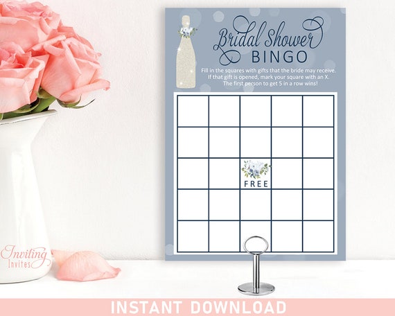 Bridal Shower Bingo Game Printable Bridal Shower Bingo | Etsy