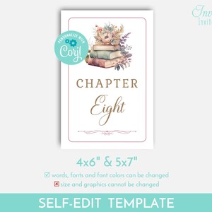 Book Themed Table Numbers, Next Chapter, Love Story Bridal Shower, Once ...