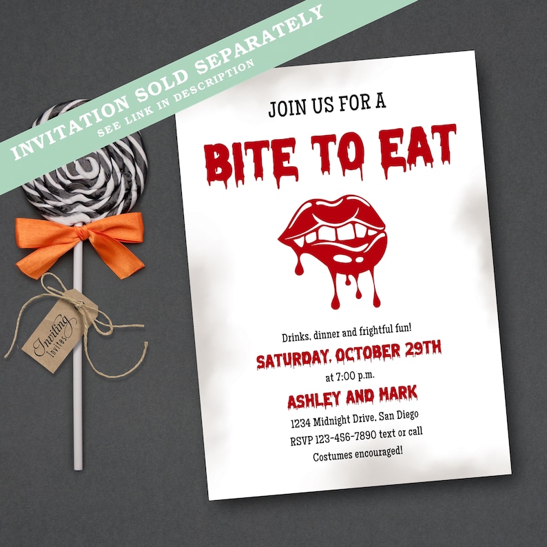 Halloween Dinner Party Menu, Gothic Dinner Menu, Blood Halloween Menu ...