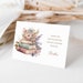 Book Thank You Note Card, Book Themed Bridal Shower Folded Thank You ...