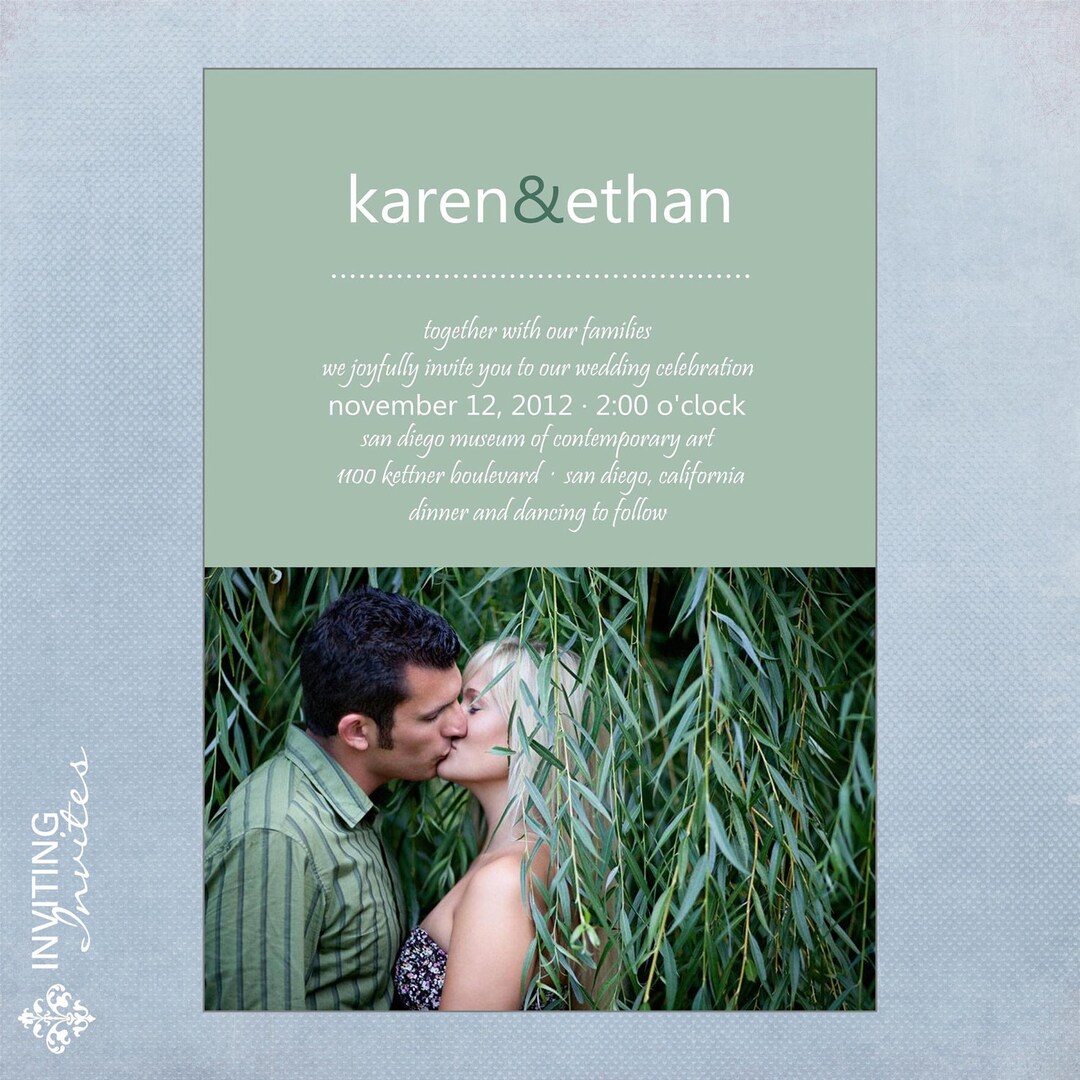 Photo Wedding Invitation Printable Digital - Etsy